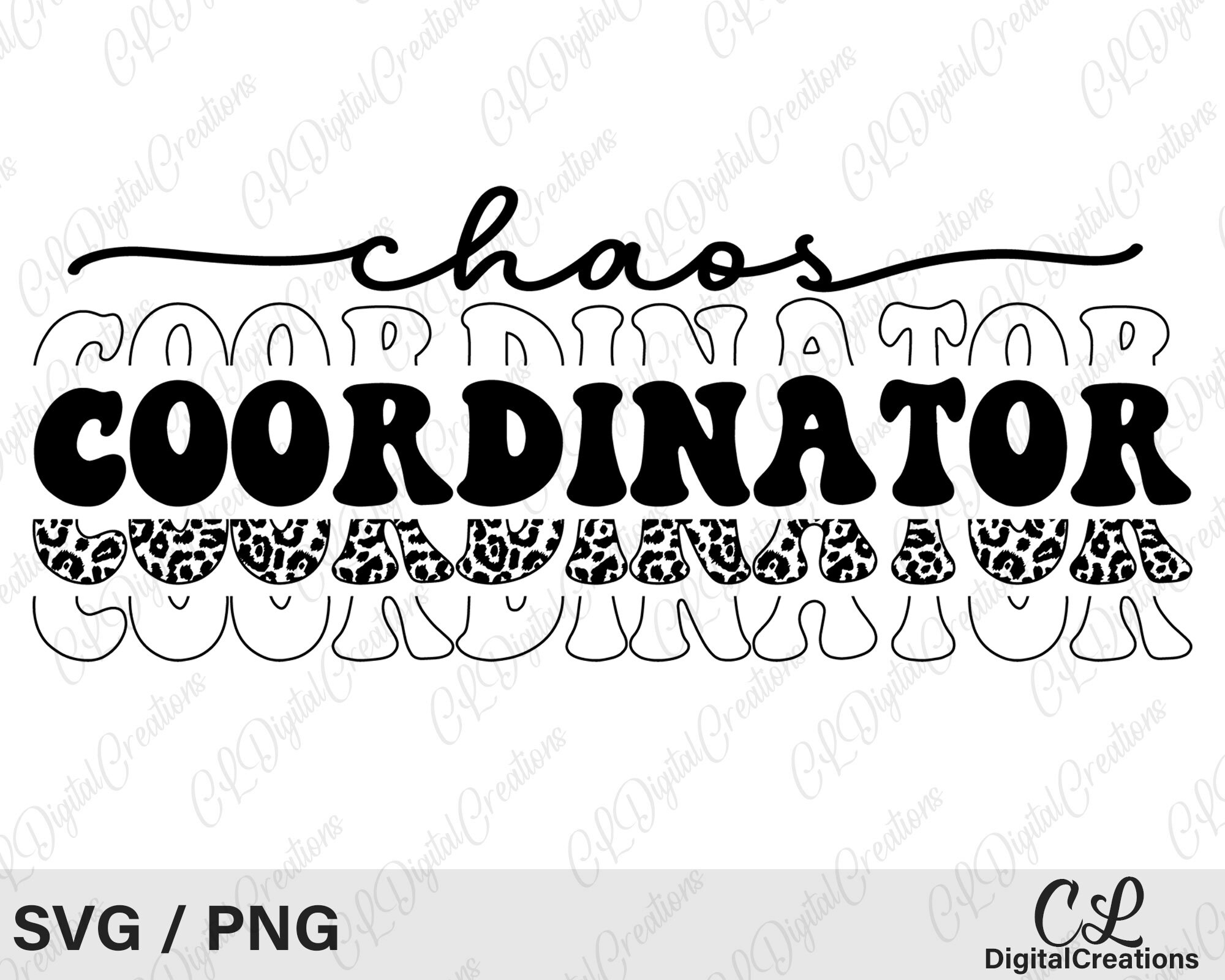 Chaos Coordinator Svg, Printable, Leopard Print Svg, Funny Teacher Svg ...