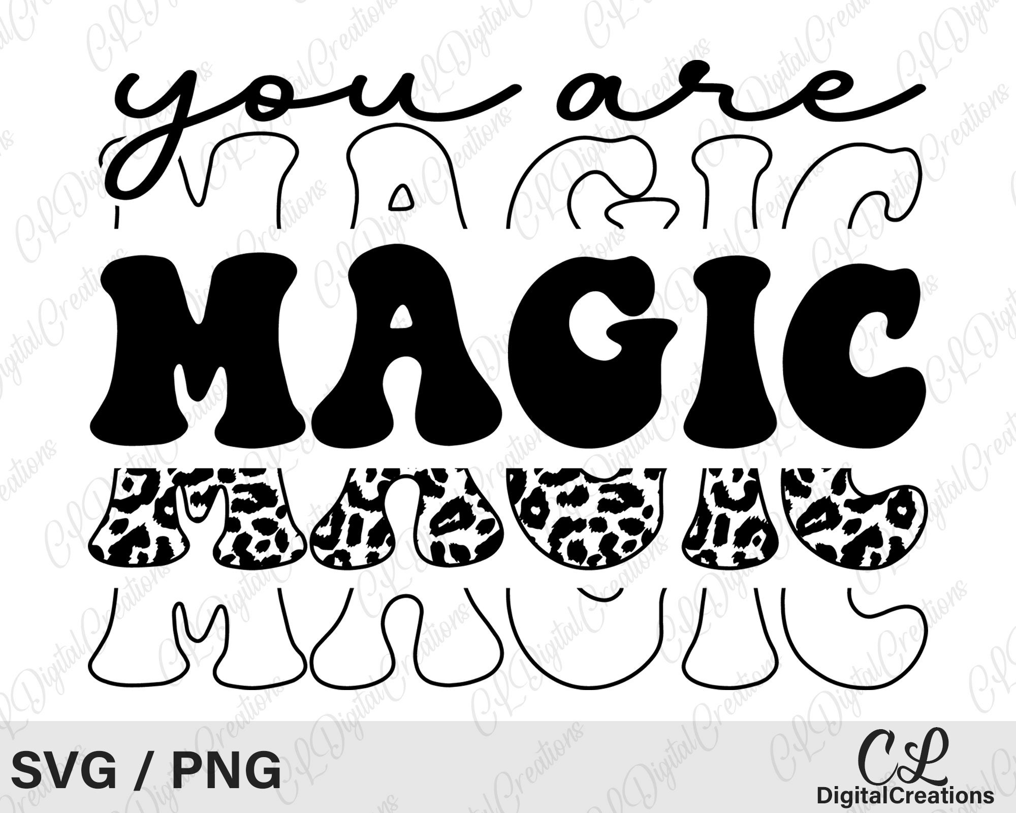 You Are Magic Svg Printable Leopard Print Svg 1970s Svg - Etsy