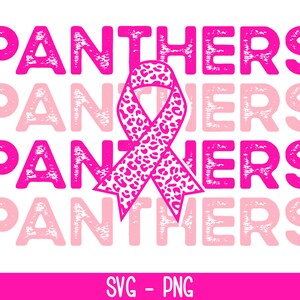 Panthers Cancer Svg, Printable, Panthers Stacked, Breast Cancer Svg ...