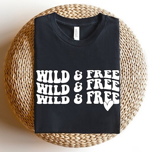 Wild & Free Svg, Wavy Letters Svg, Heart Svg, Digital Download, Camping ...