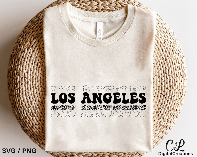 Los Angeles Svg Printable Leopard Print Svg Los Angeles - Etsy