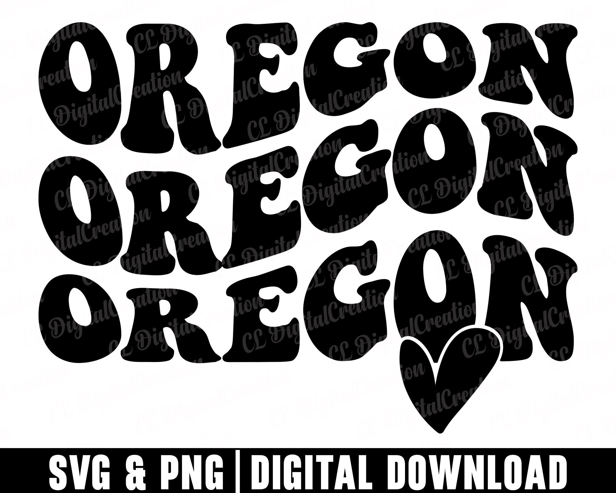 Oregon Svg, Stacked Svg, Heart Svg, US States Svg, America Svg, Oregon ...