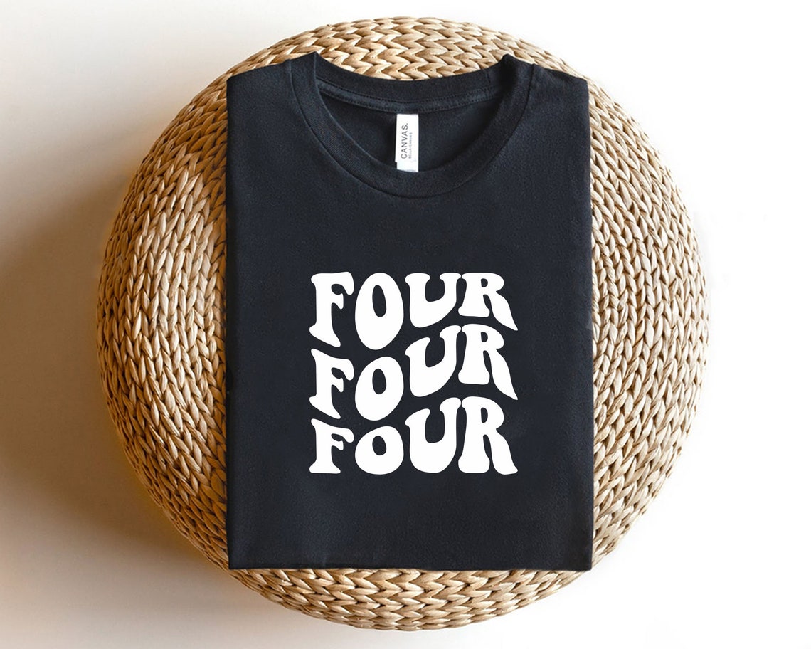 Four Svg 4th Birthday Svg Stacked Svg Birthday Svg Heart - Etsy