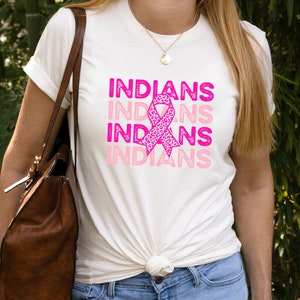 Indians Cancer Svg, Printable, Indians Stacked, Breast Cancer Svg ...