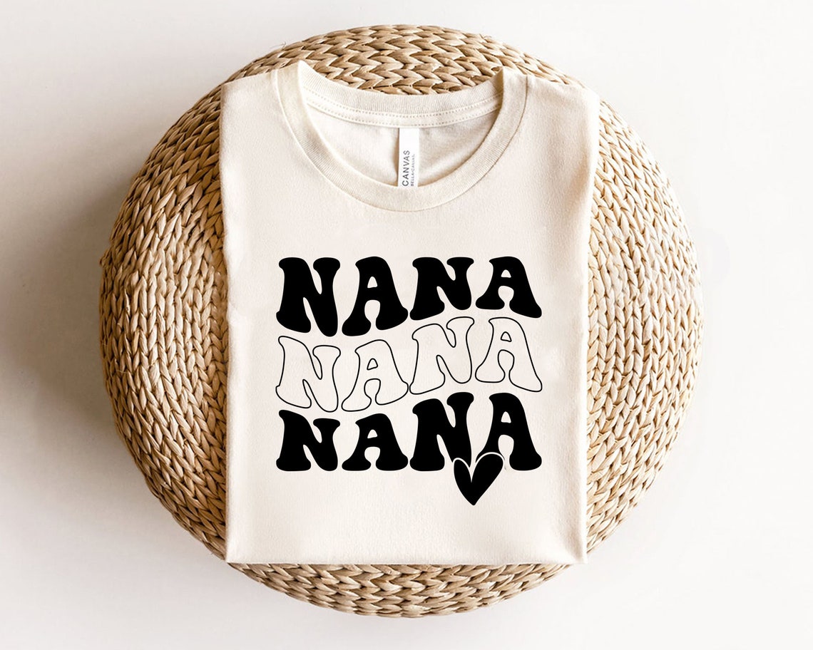 Nana Svg, Stacked Svg, Digital Downloads, Family Svg, Heart Svg, Wavy ...