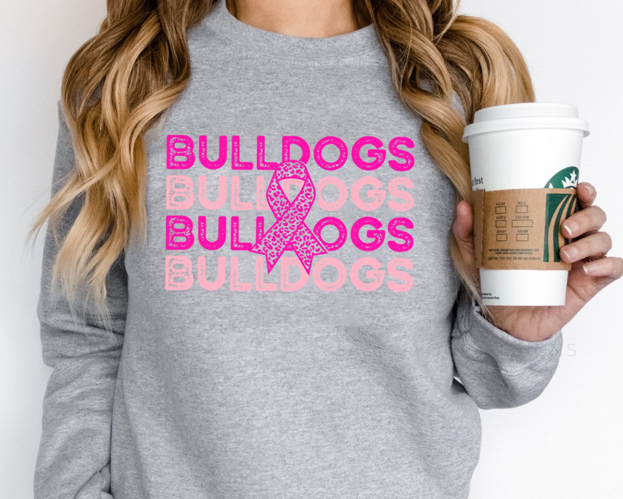 Bulldogs Cancer Svg, Printable, Bulldogs Stacked, Breast Cancer Svg ...
