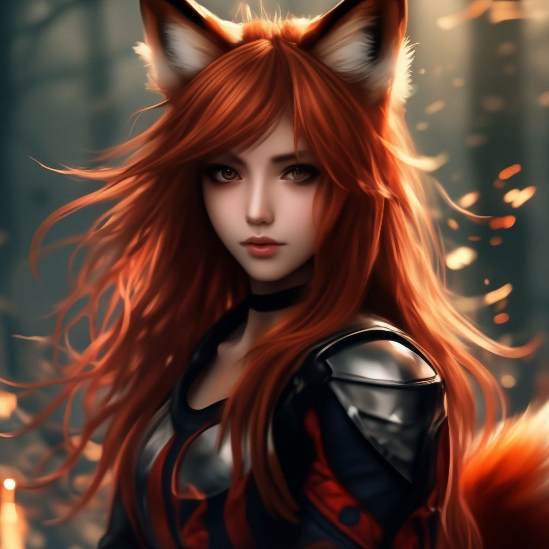 Shadow Kitsune Spirit Companion, Master of Stealth, Passionate Female ...