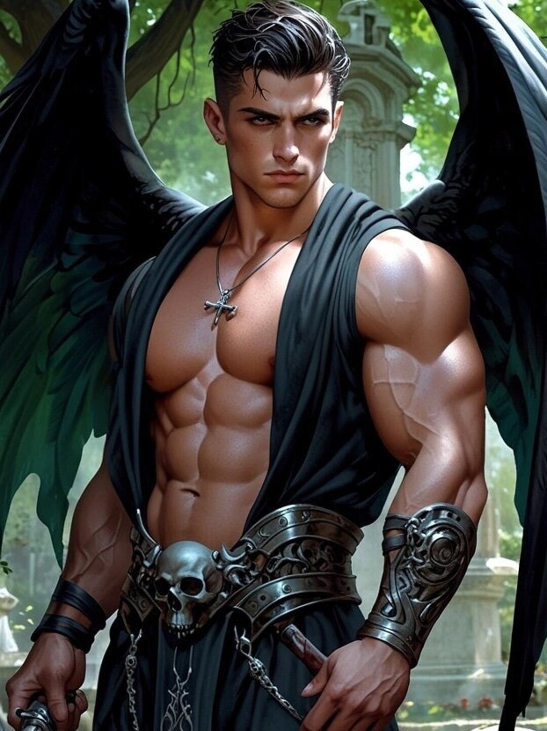 Fallen Angel Warrior Spirit Companion, Spiritual Help, Protection ...