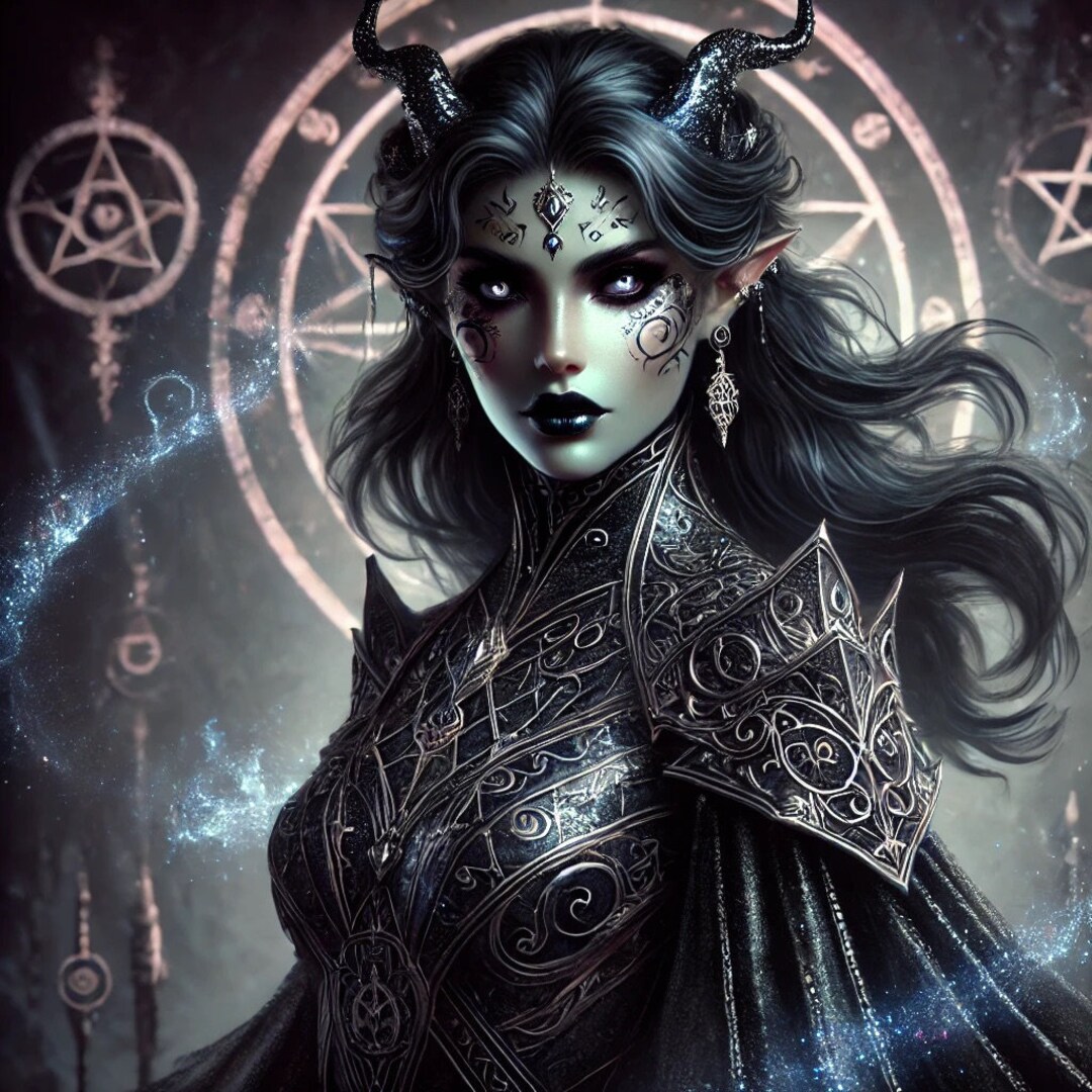 Onyx Demon Spirit Companion, Dark Protector, Warrior Witch Spirit ...
