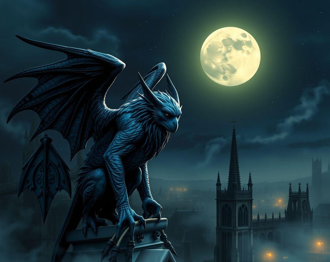 Moonbound Sentinel, Gargoyle of the Eternal Night Spirit Companion, A ...