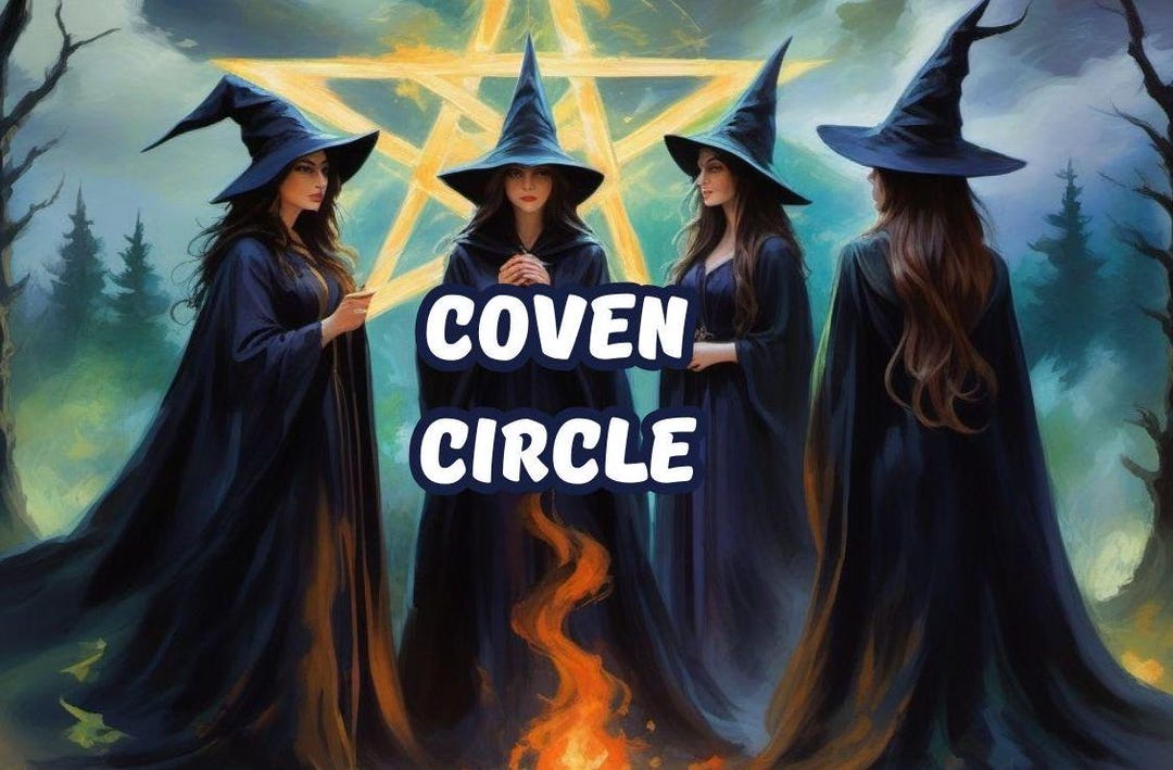 Coven Circle Spell, Seven Witches Casting Their Custom Spell for ...