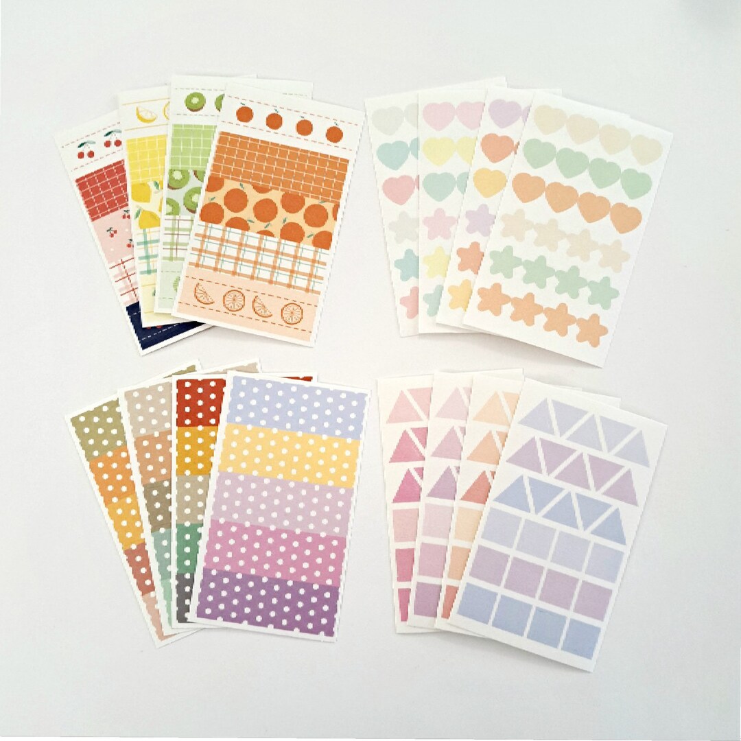 The 4 Different Type of Patten Sticker Sheets - Etsy