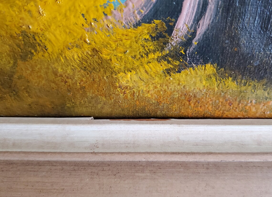 1970 Arthur Bard Oil Painting, Autumn Landscape With Squirrel - Etsy