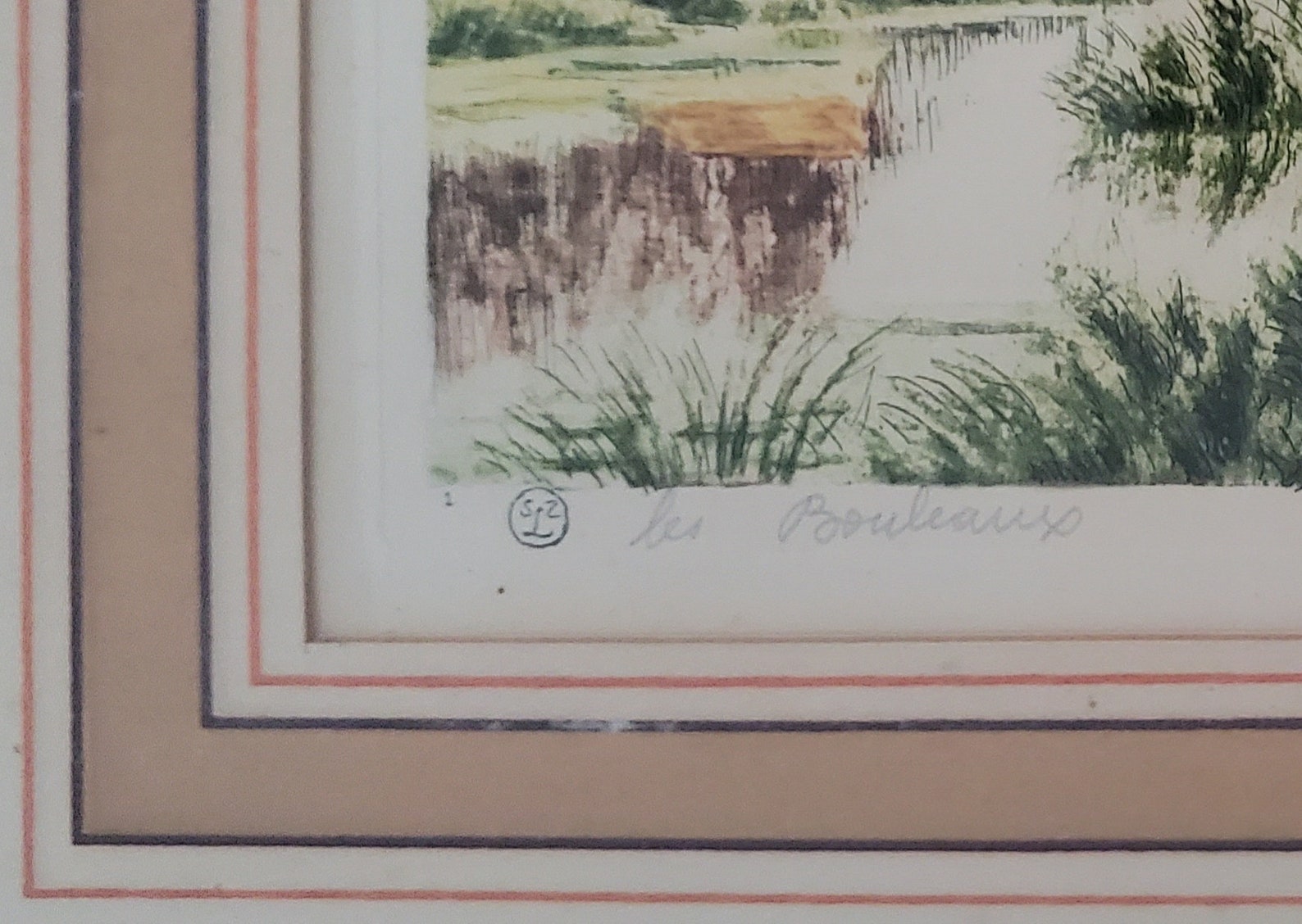 Mid-century Paris Etching Society Print "les Bouleaux" (the Birches) in ...