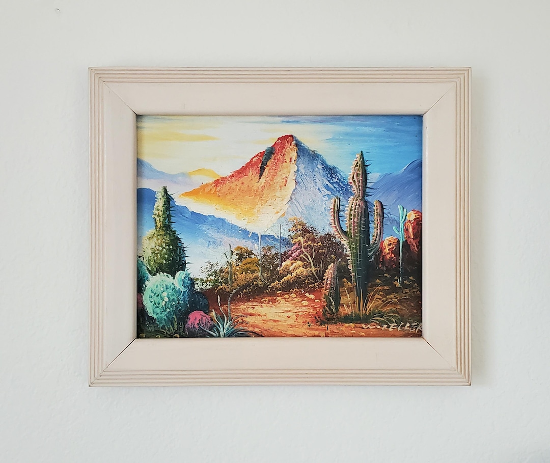 W. Zeller Desert Landscape Oil Painting - Etsy