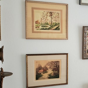 Mid-century Paris Etching Society Print "les Bouleaux" (the Birches) in ...