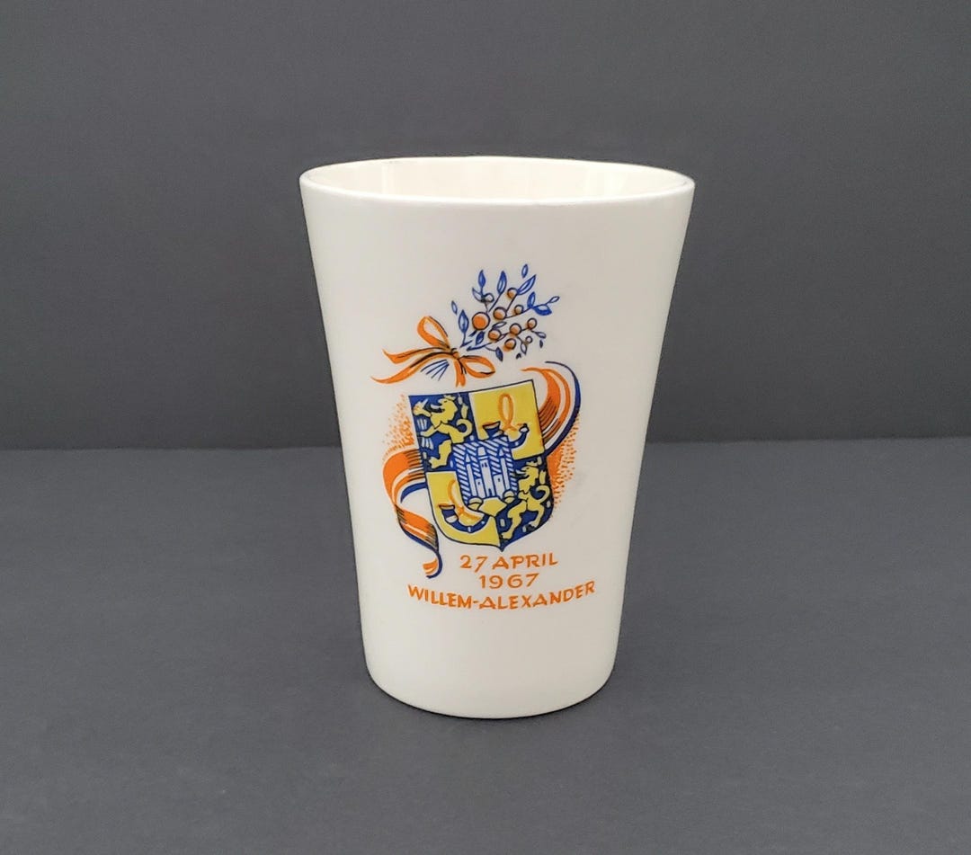 1967 Petrus Regout Maastricht Ceramic Drinking Glass Celebrating the ...
