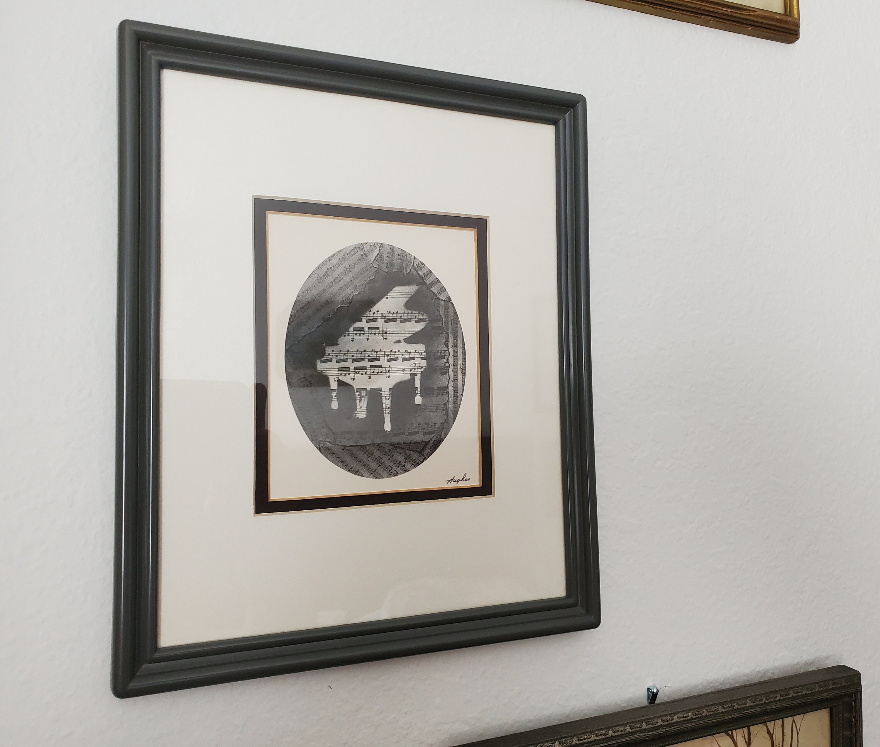 Phyllis Rash Hughes Vintage Signed Print piano - Etsy