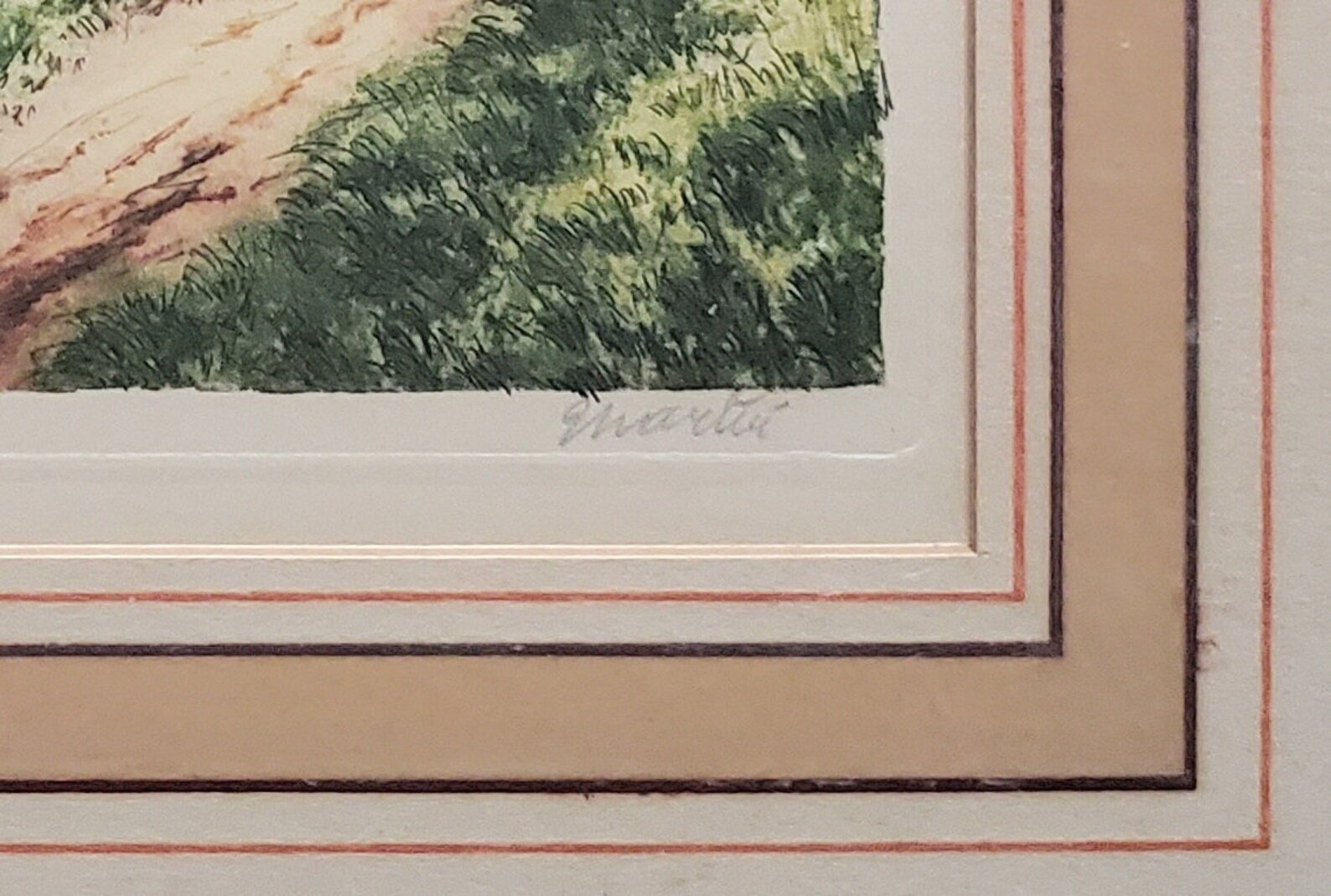 Mid-century Paris Etching Society Print "les Bouleaux" (the Birches) in ...