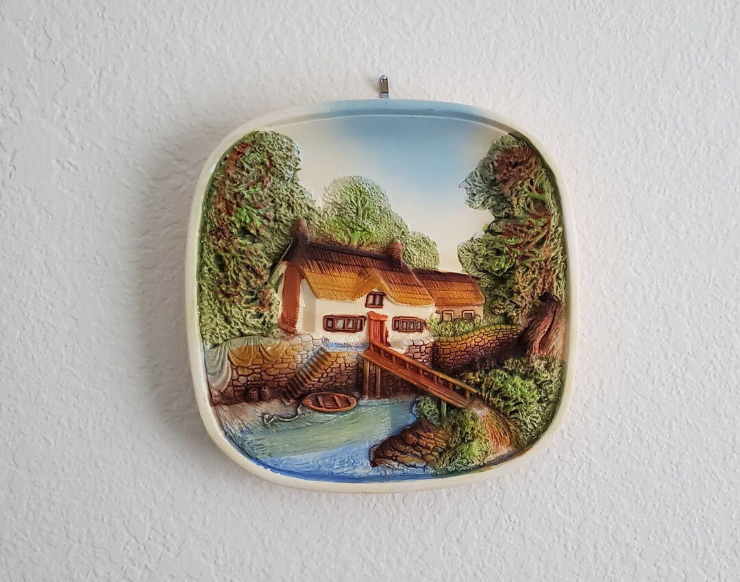 Vintage Legend Chalkware English Country Cottage, Made in England - Etsy