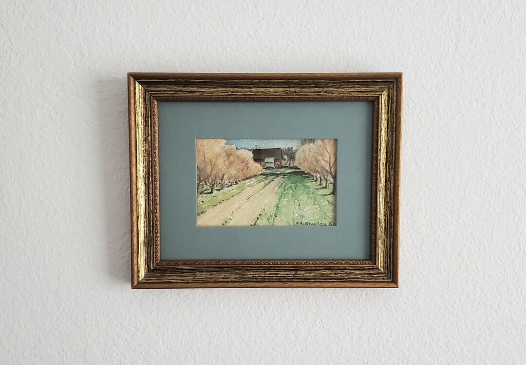 1962 Frank A. Staples Original Watercolor Painting, Two-track Country ...