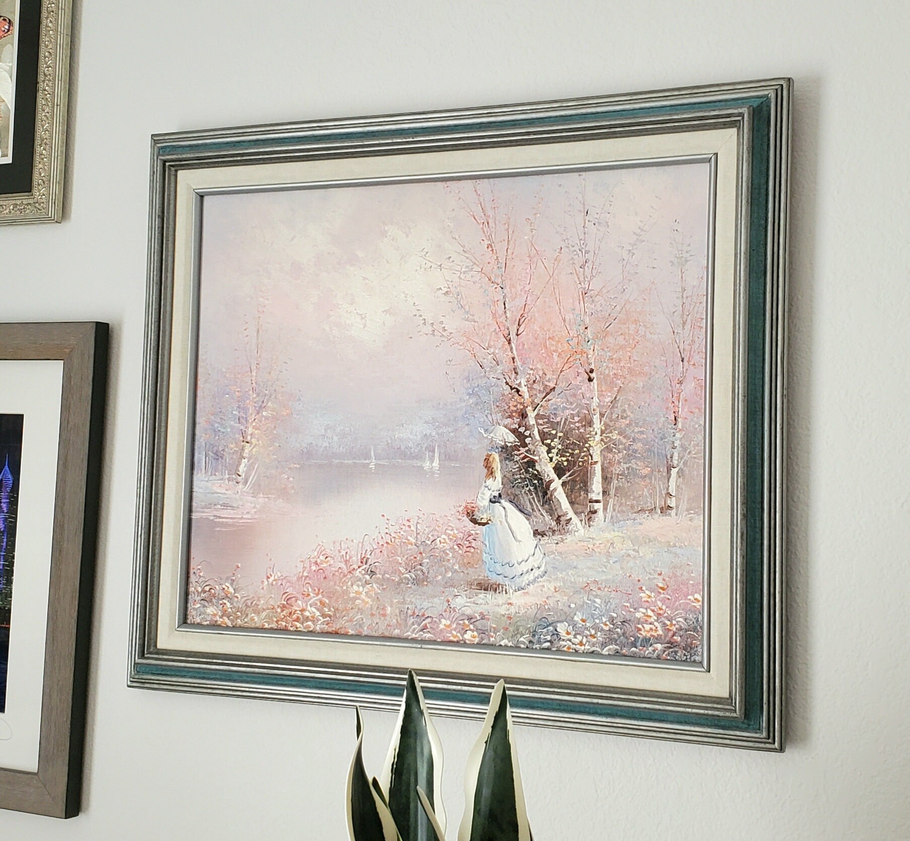 Walton Oil Painting on Canvas, Victorian Lady With Parasol - Etsy