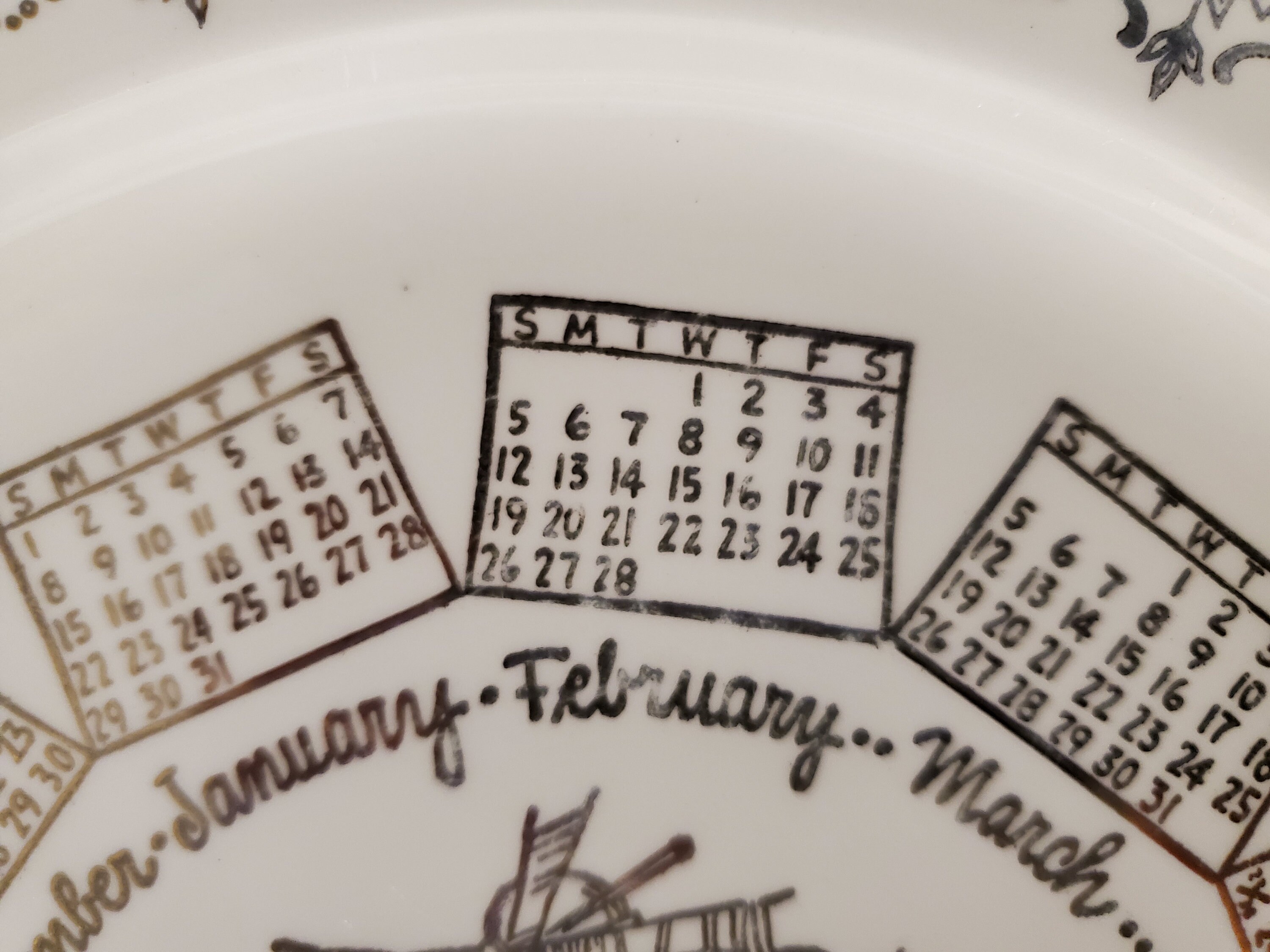 1961 Taylor Smith Taylor Calendar Plate - Etsy