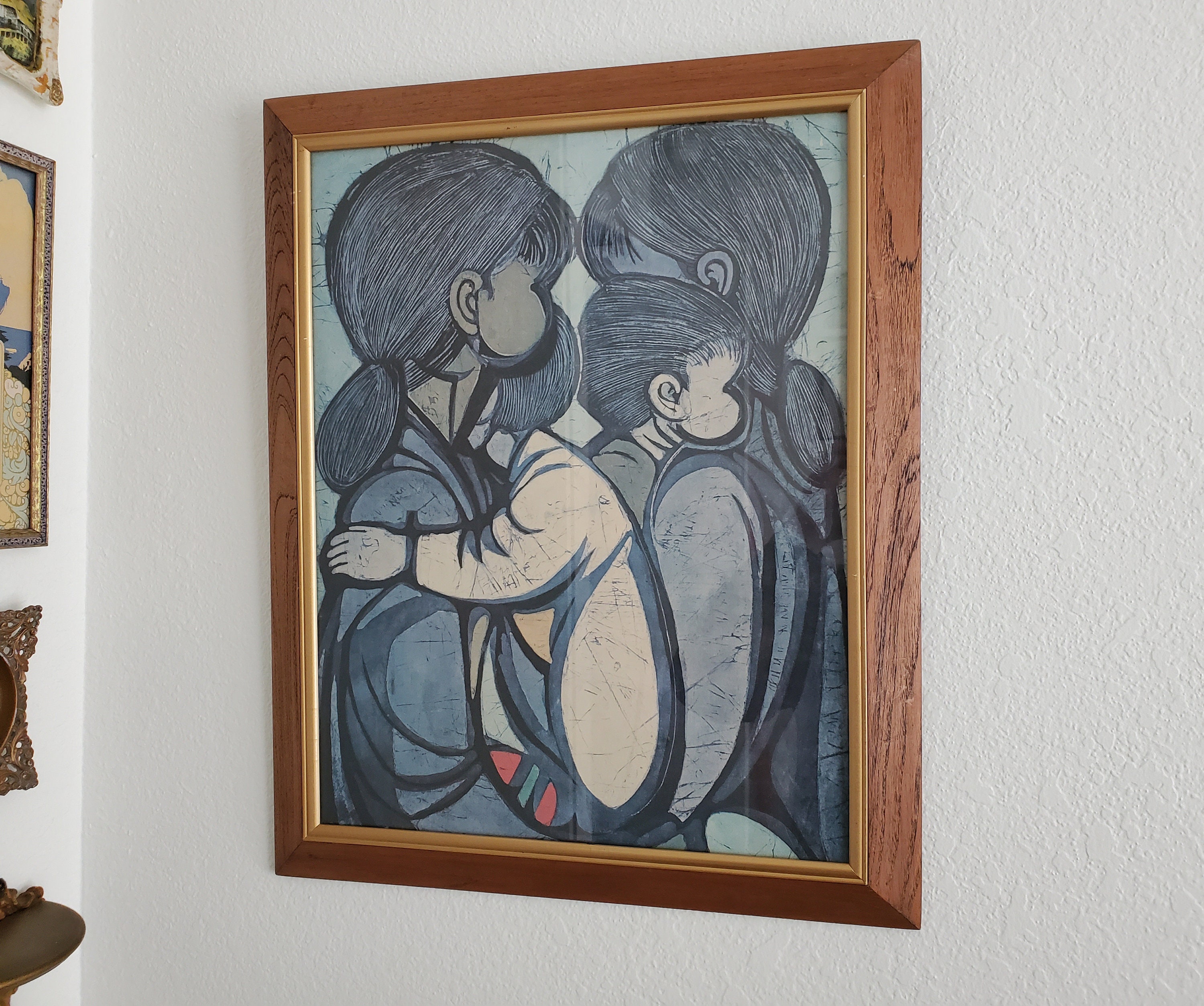 Chuah Teng 1960s Lithograph "two of a Kind" - Etsy