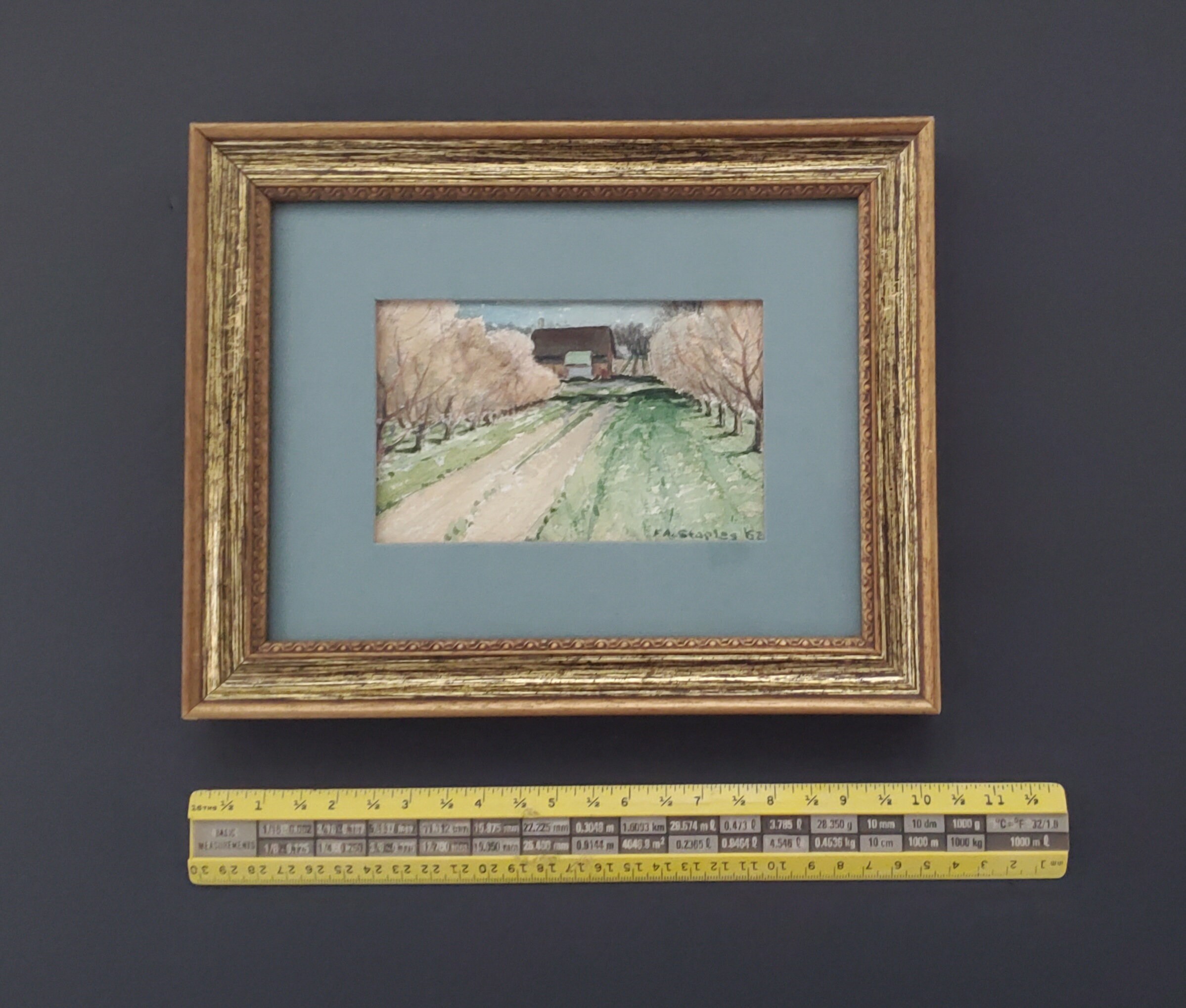 1962 Frank A. Staples Original Watercolor Painting, Two-track Country ...