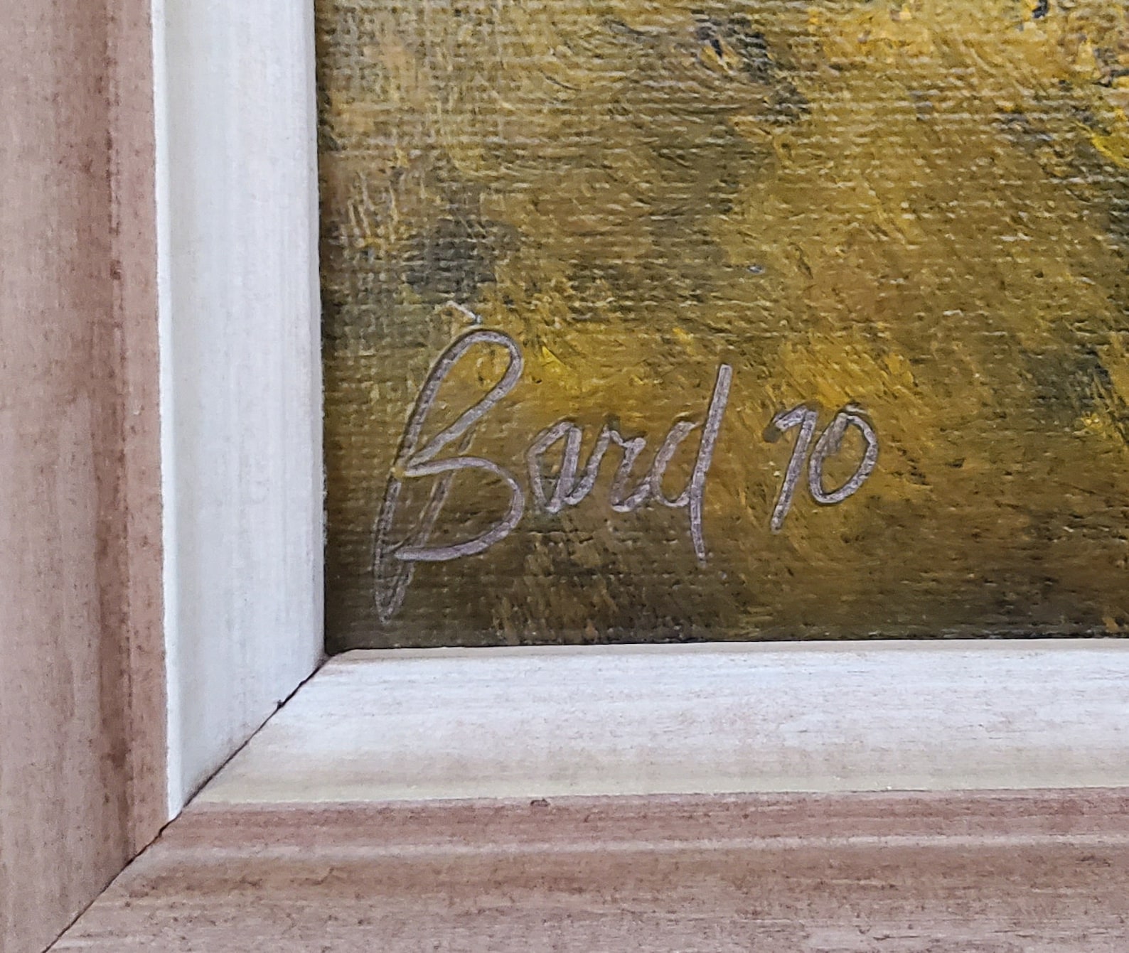 1970 Arthur Bard Oil Painting, Autumn Landscape With Squirrel - Etsy