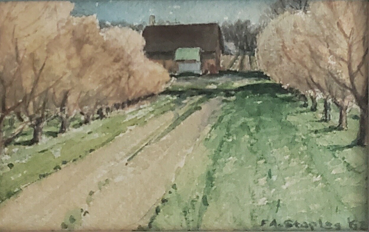 1962 Frank A. Staples Original Watercolor Painting, Two-track Country ...