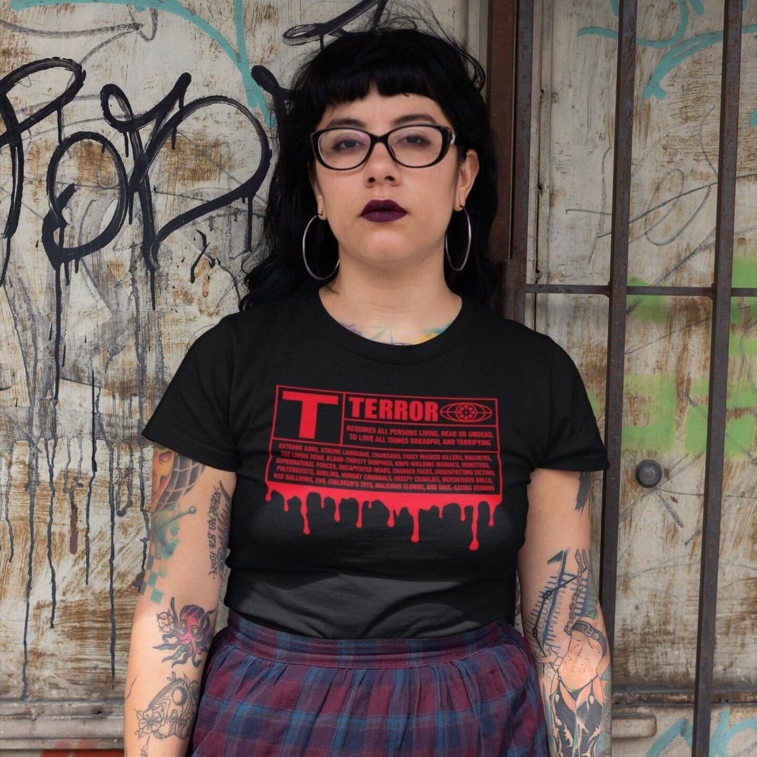 Terror Rating Tshirt Halloween Horror Tee Slasher True Crime Lover ...