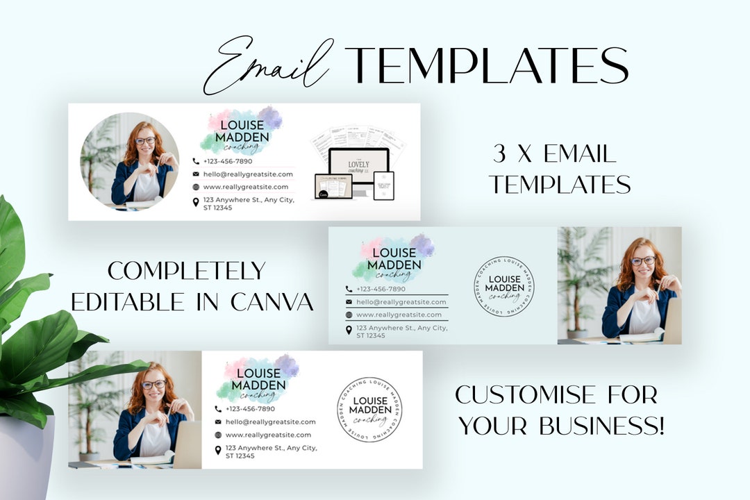 Email Signature for Coaches, Editable in Canva, Coaching Templates ...
