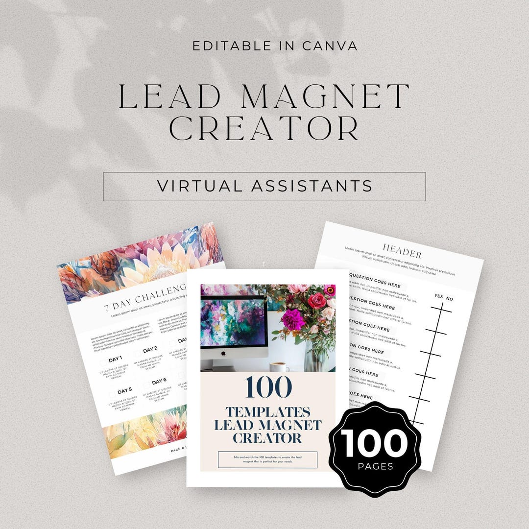 Editable Canva Lead Magnet Creator, Mix and Match Pages, Freebie ...