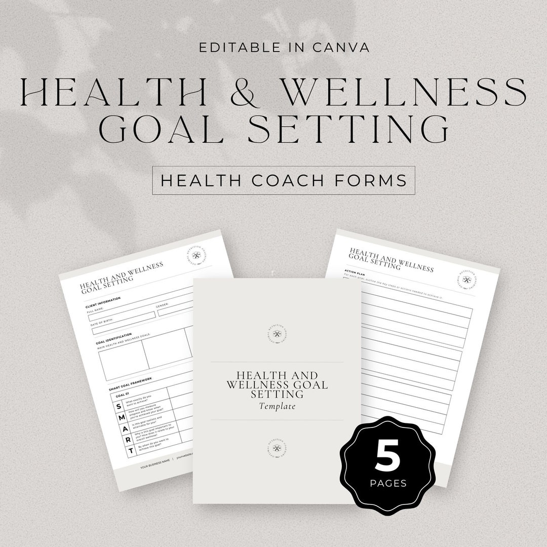Health Goal Setting, Smart Goal Planner, Productivity Planner, Smart ...