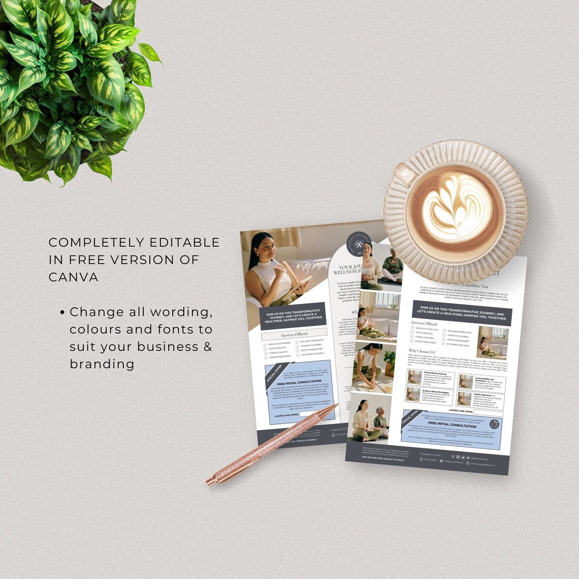 Health Coach Flyer, Flyer Template, Health Coach Content, Health and ...