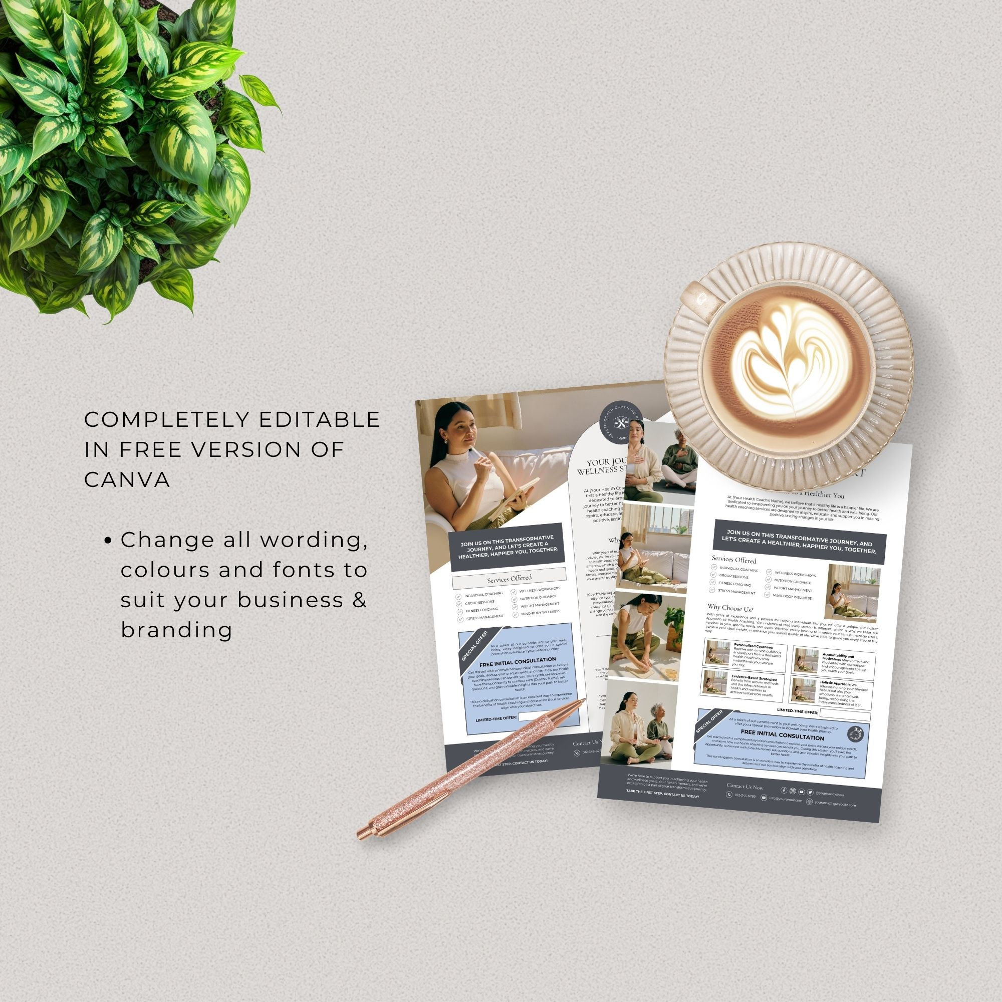 Health Coach Flyer, Flyer Template, Health Coach Content, Health and ...