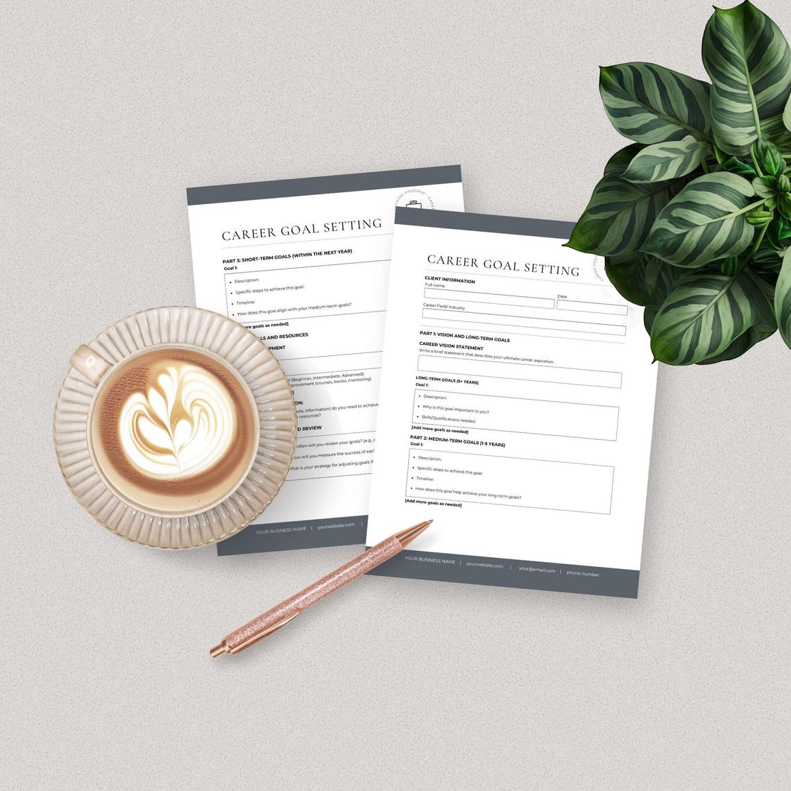 Career Goal Setting for Digital Coaches, Printable Planner, Goal ...