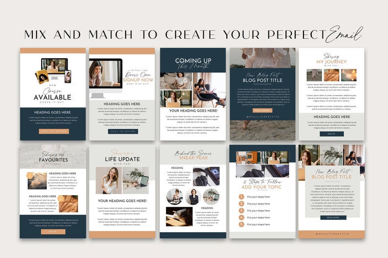 Email Marketing Template Canva Newsletter Template Kit Coach - Etsy