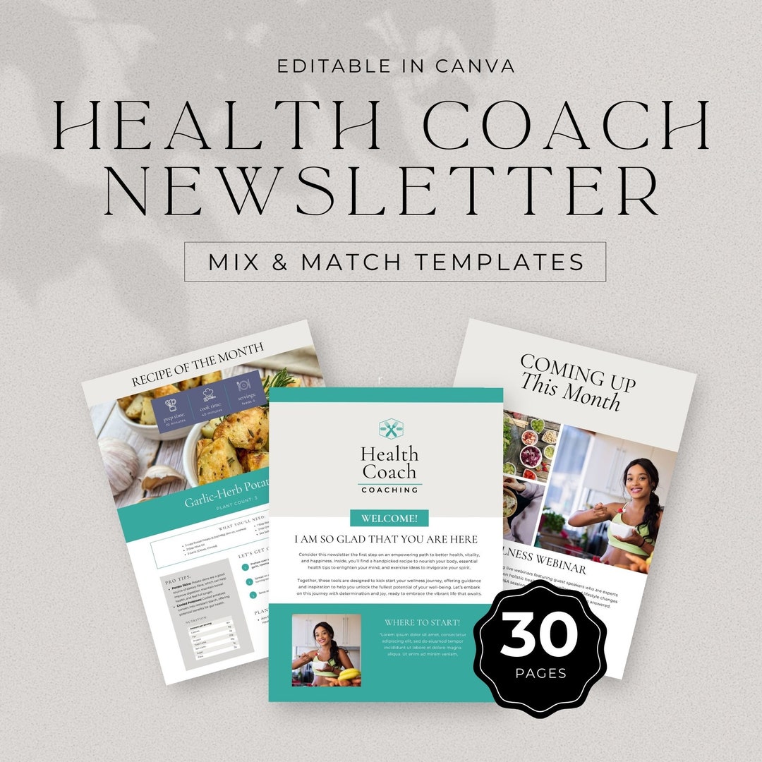 Newsletter Template, Health Coach Newsletters, Health Coach Newsletters ...
