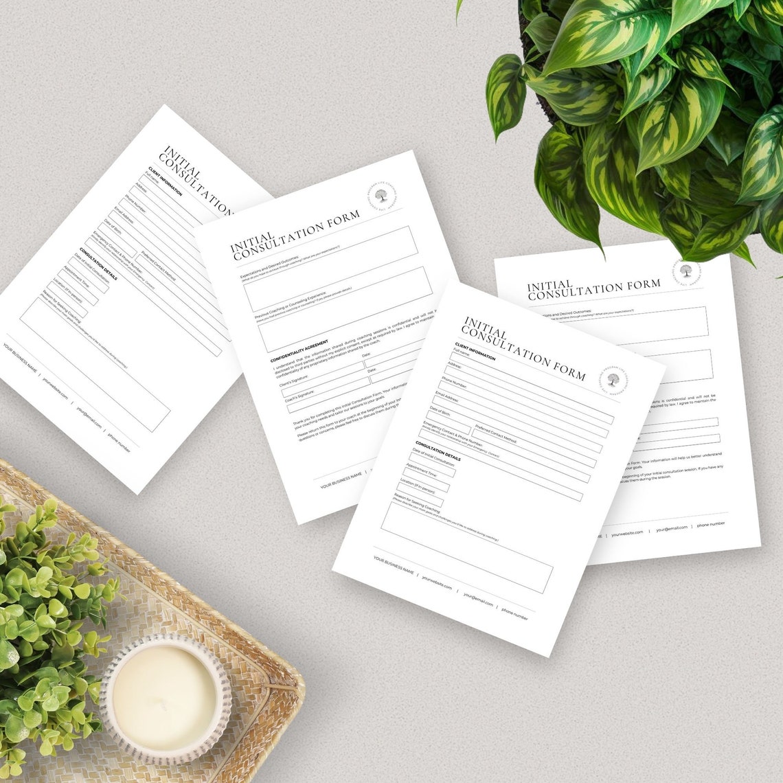 Life Coaching Initial Consultation Form, Client Intake Form, Lifestyle ...