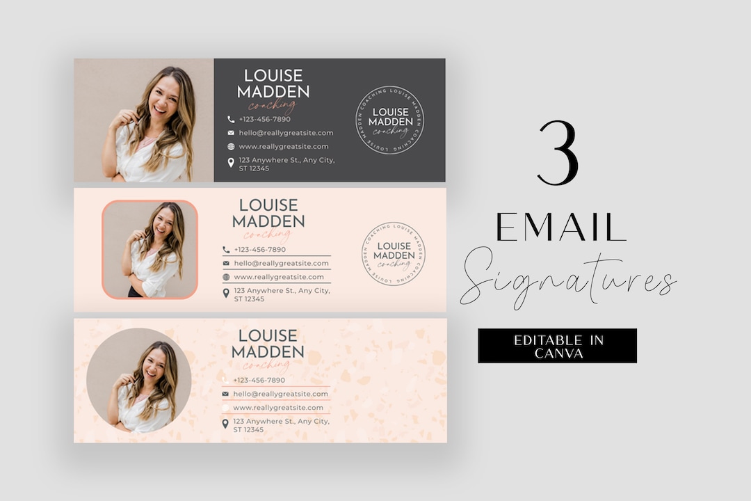 Email Signature for Coaches, Editable in Canva, Coaching Templates ...