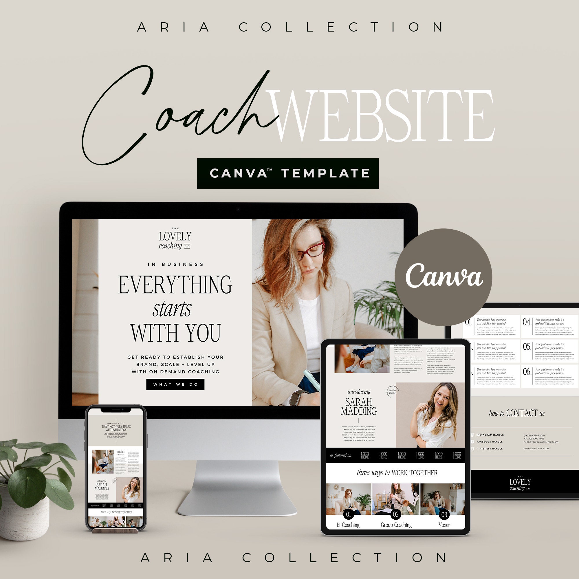 Canva Coaching Template Bundle Professionally Branded and Ready to Use ...