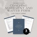 Lifestyle Coaching Agreement and Waiver Form, Agreement Template ...