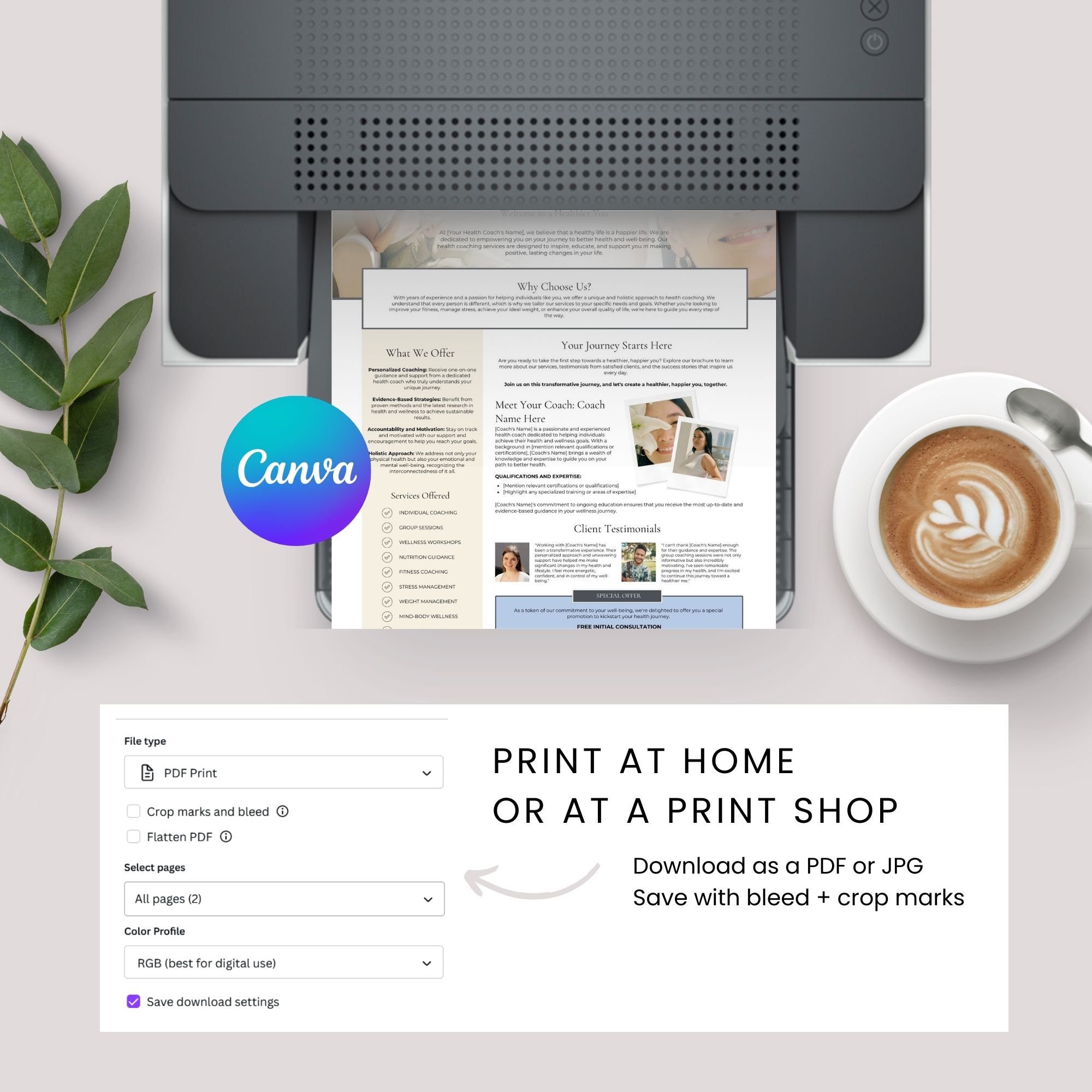 Health Coach Flyer, Flyer Template, Health Coach Content, Health and ...