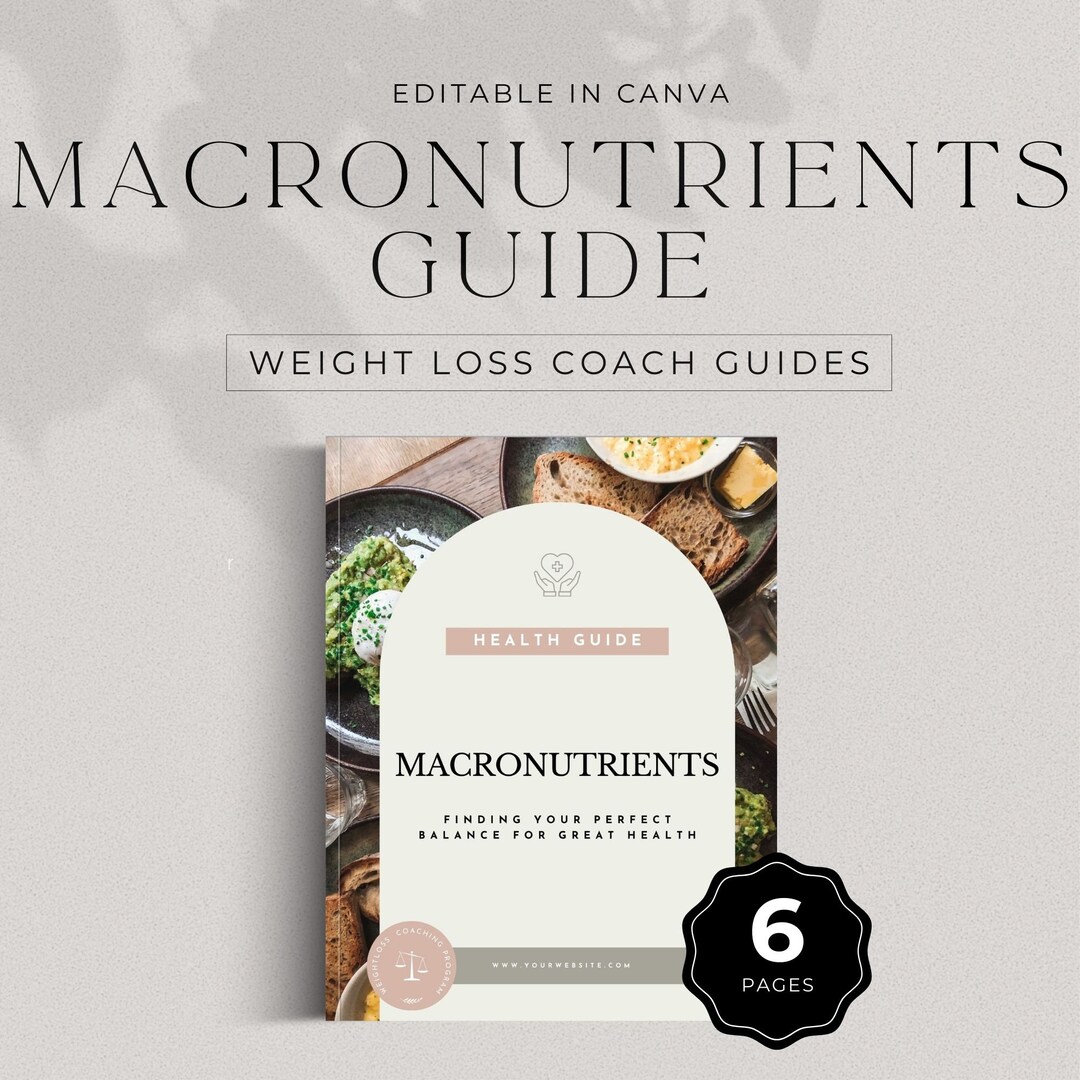 Macronutrients Guide for Weight Loss Coaches, Coaching Templates ...
