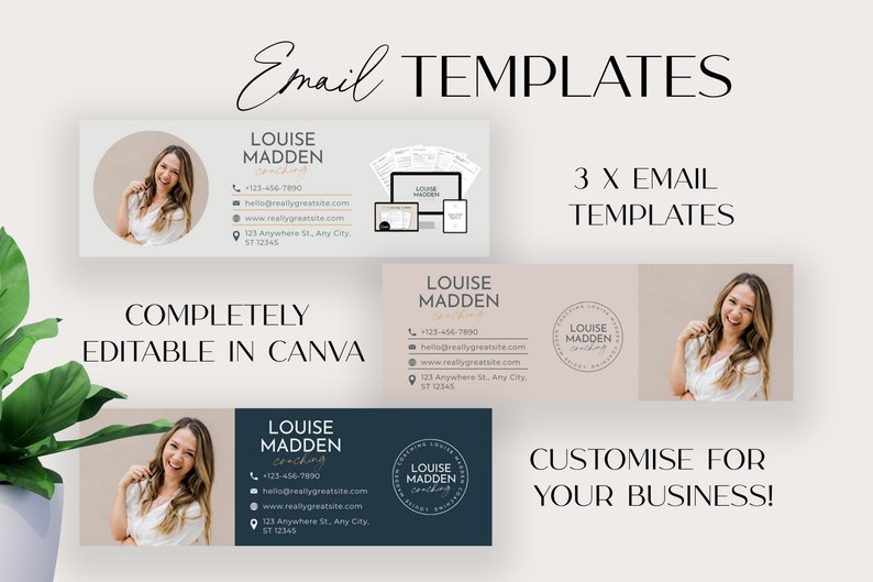 Email Signature for Coaches, Editable in Canva, Coaching Templates ...