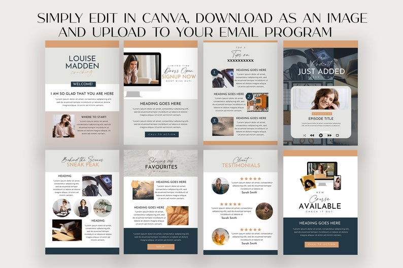 Email Marketing Template Canva Newsletter Template Kit Coach - Etsy