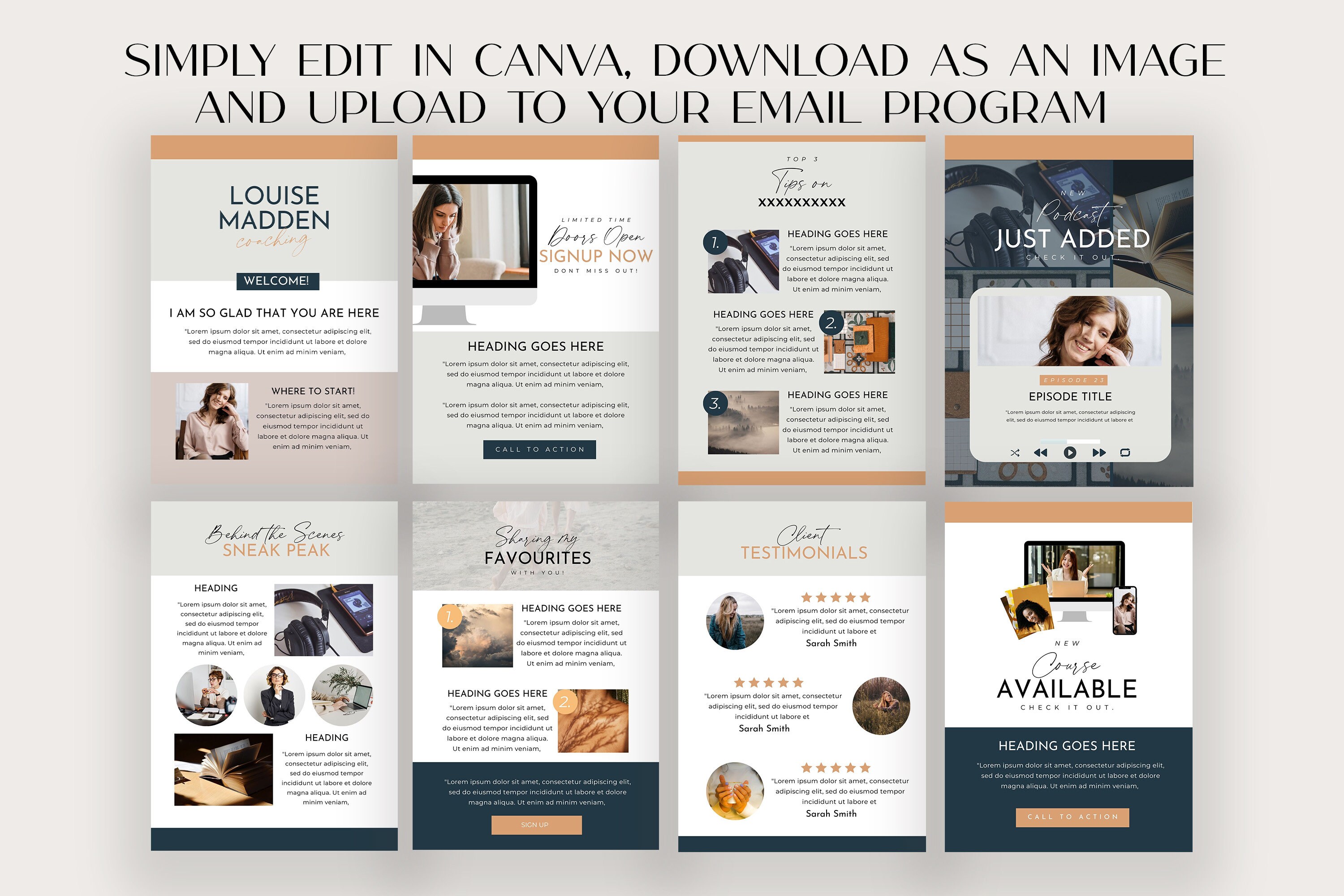 Email Marketing Template Canva Newsletter Template Kit Coach - Etsy