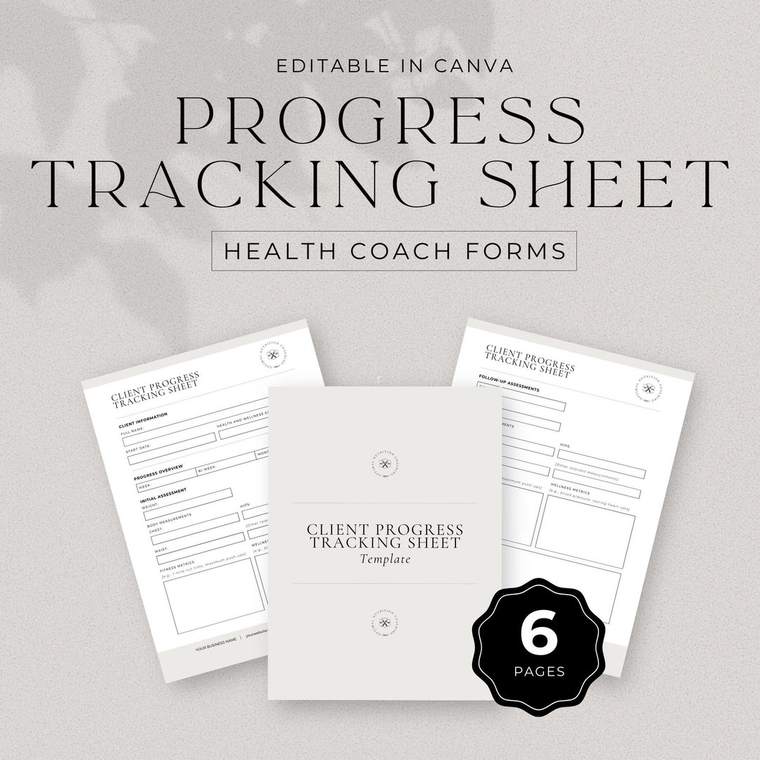 Progress Tracking Sheet, Progress Journal, Progress Tracker, Progress ...